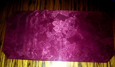 Deep Red Brocade Hard Back Placemats Set of Four 18" x 12" | eBay