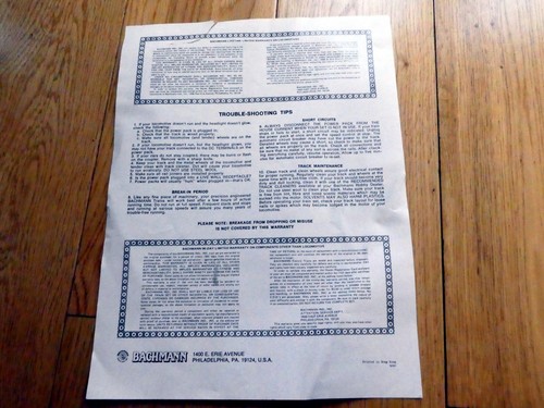 Bachmann Electric Train Track Set HO & N Assembly instructions ...