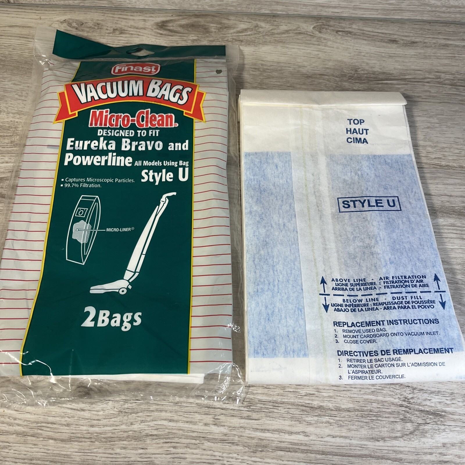 Lot of 3 New Vacuum Bags for Eureka Bravo and Powerline Vacuum Style U ...