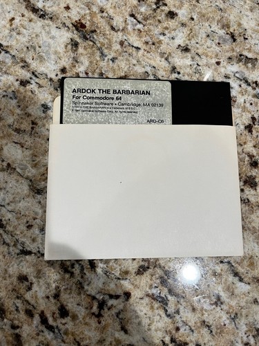 Vintage! Ardok The Barbarian Game Floppy Disk Commodore 64 Spinnaker ...