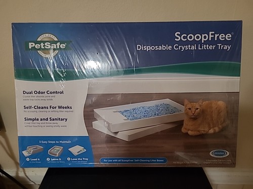 ScoopFree by PetSafe Premium Blue Disposable Crystal Cat Litter Tray 4. ...
