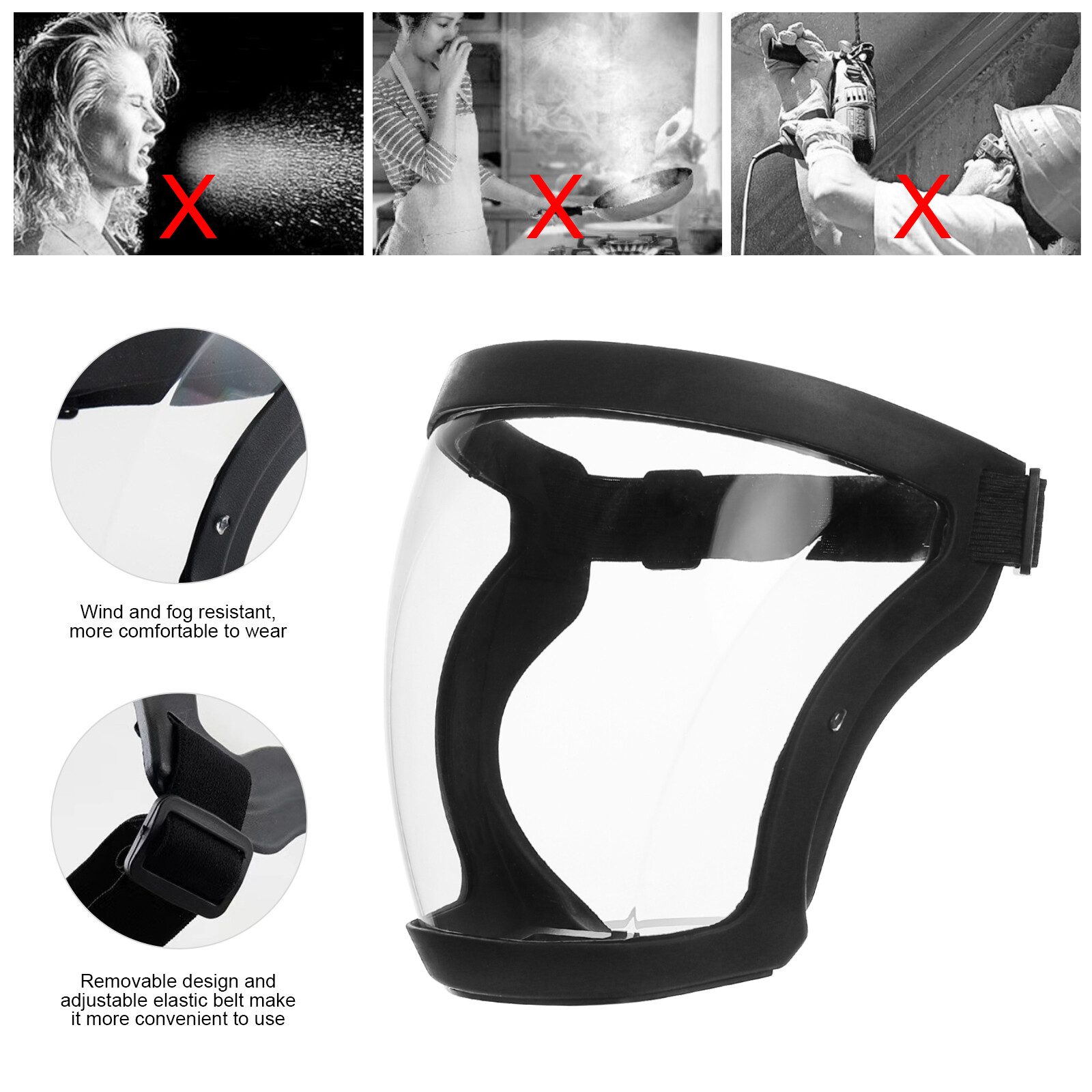 Anti-fog Shield Safety Full Face Super Protective Head Cover ...