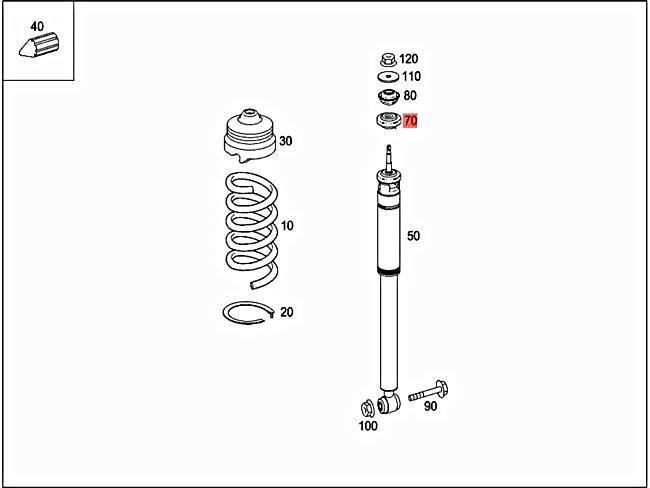 Genuine MERCEDES BBDC C219 S210 S211 W210 Rubber bumper 2103260468 | eBay