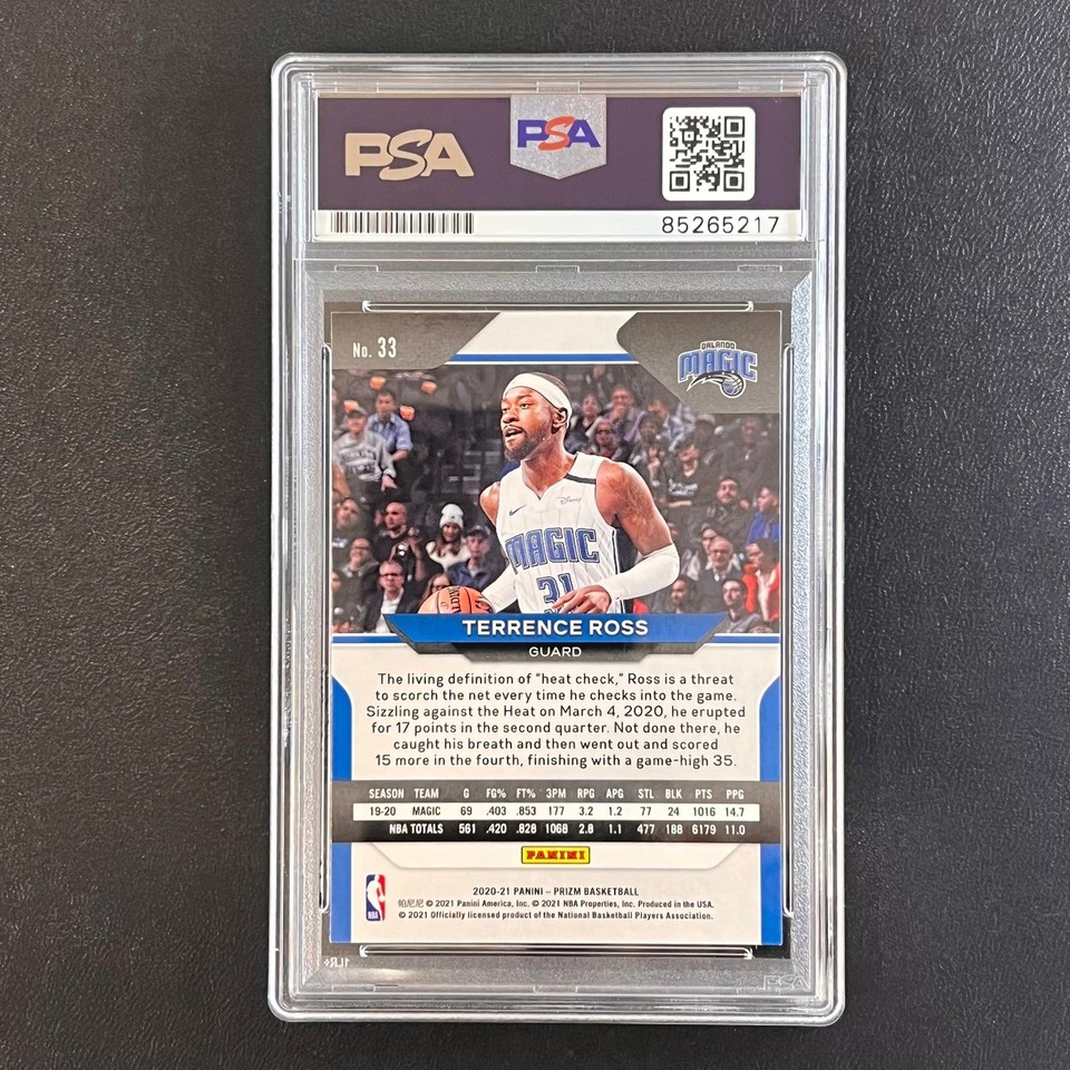 2020-21 Panini Prizm #33 Terrence Ross Signed Card AUTO PSA Slabbed ...