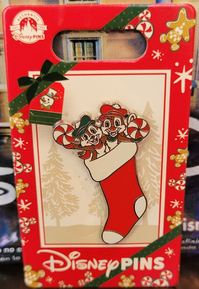 NEW 2022 Disney Parks CHRISTMAS Holidays Chip Dale Stocking Pin ...