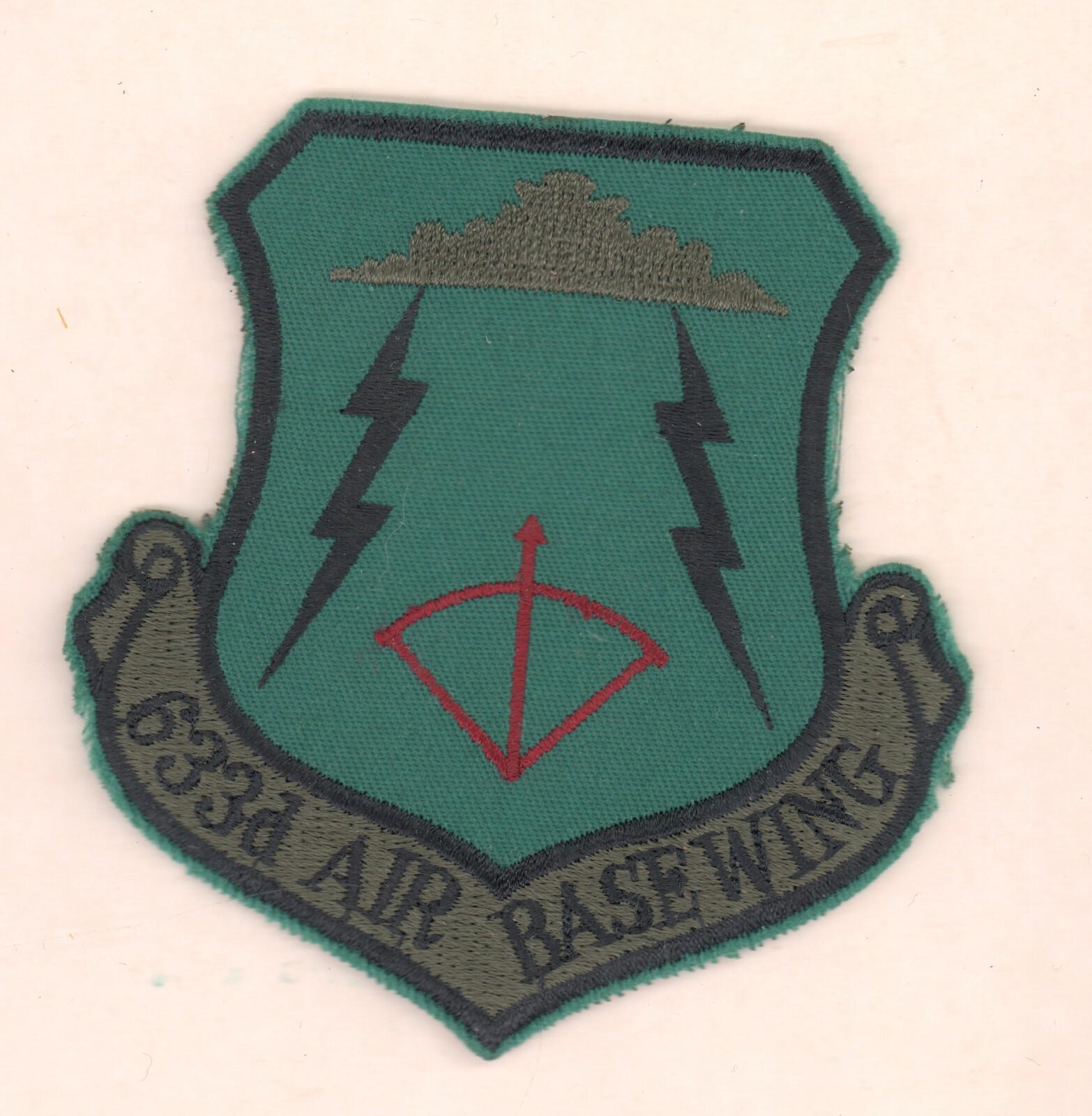 633rd ABW Air Base Wing USAF Patch approx 3.5 in tall | eBay