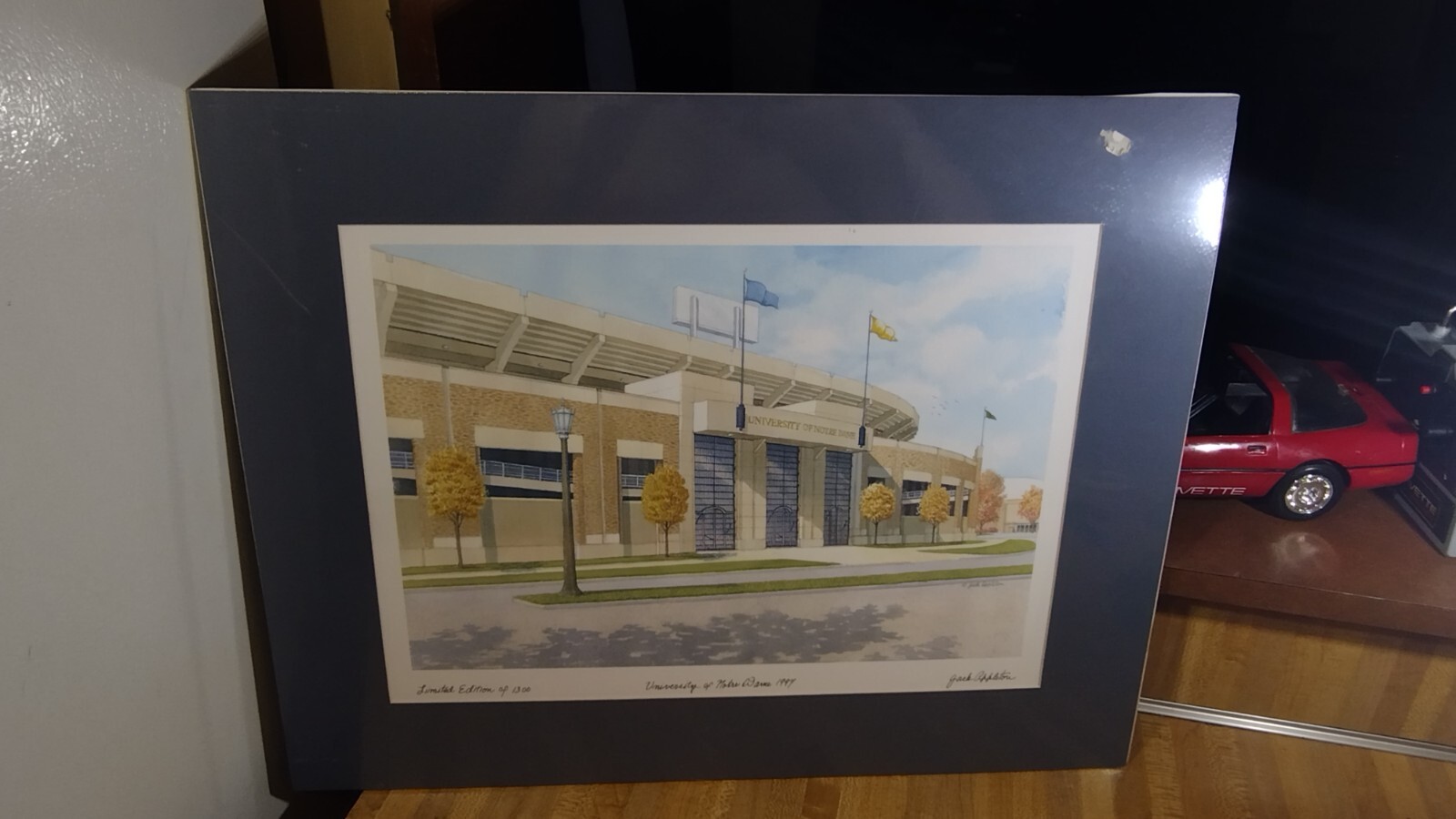 Jack Appleton University Of Notre Dame Watercolor Picture,20x16,new! | eBay