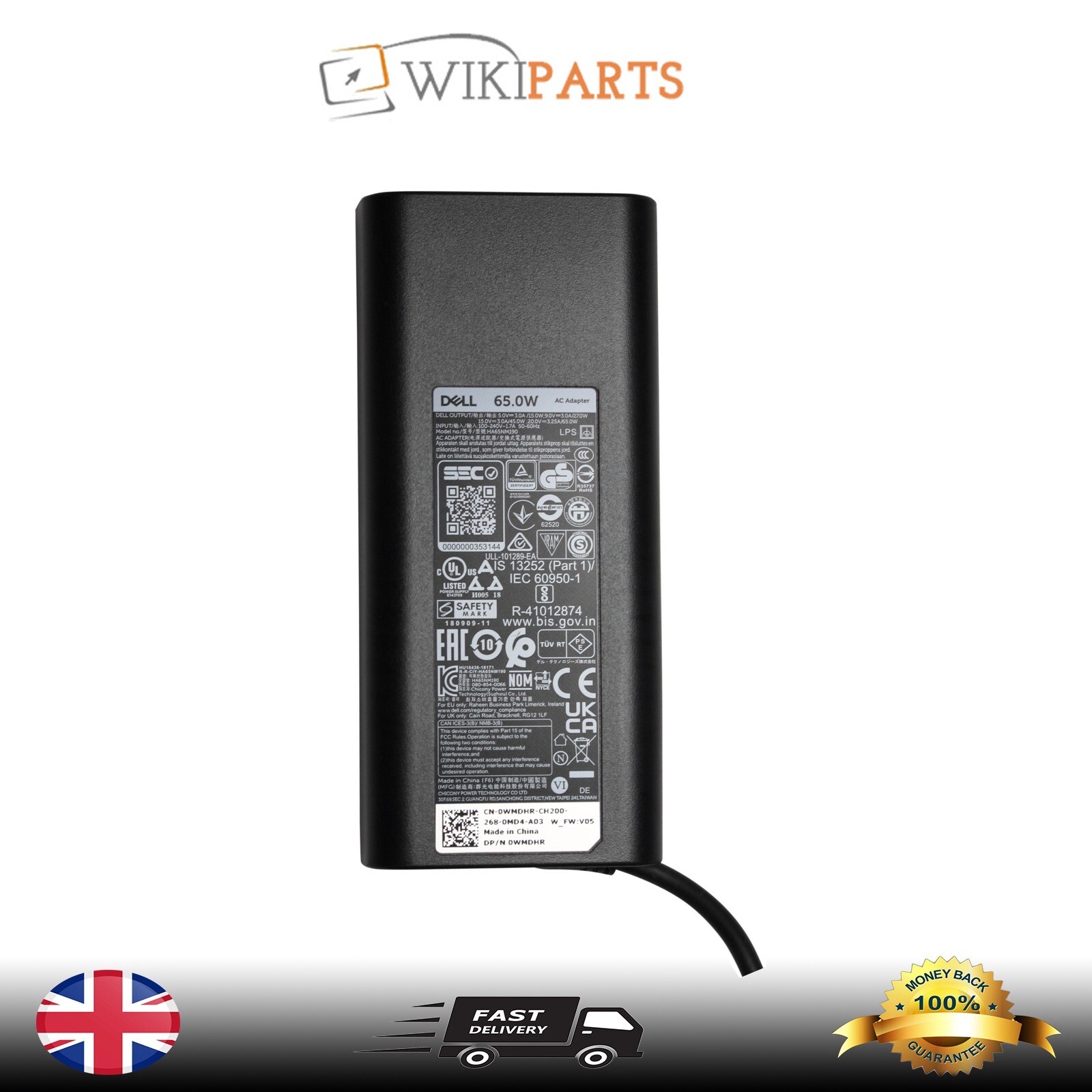 Dell 0VT148 AC Adapter 65W. 19.5V. 3Pin. for sale online | eBay UK