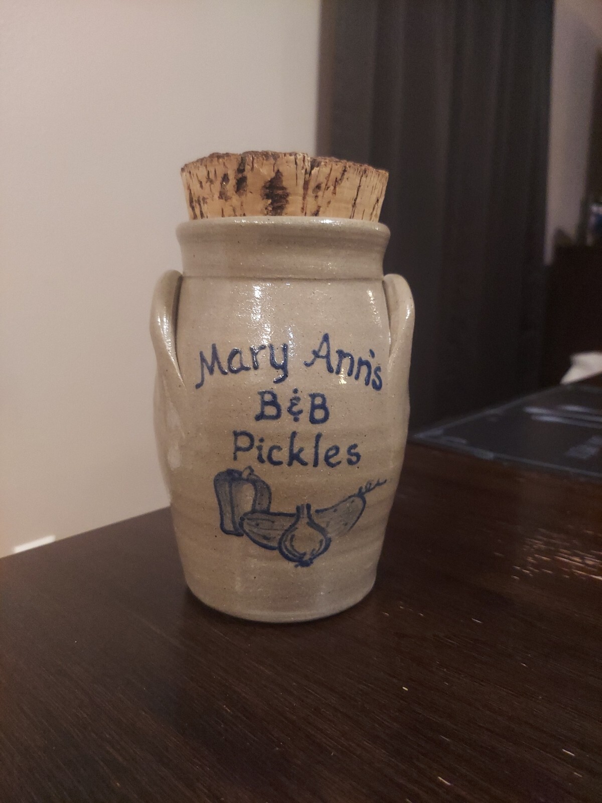New Harmony Pottery Mary Ann's B&B Pickles Earlham Iowa 1992 8" Tall ️ ...