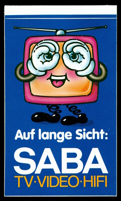 Werbe Aufkleber - Saba TV Video Hifi - 7x12cm - Vintage 80er | eBay.de