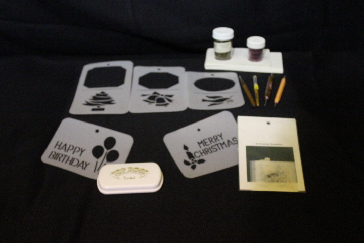 16+ Piece Embossing Lot w/Powder, Ink, Templates, Cardstock ...