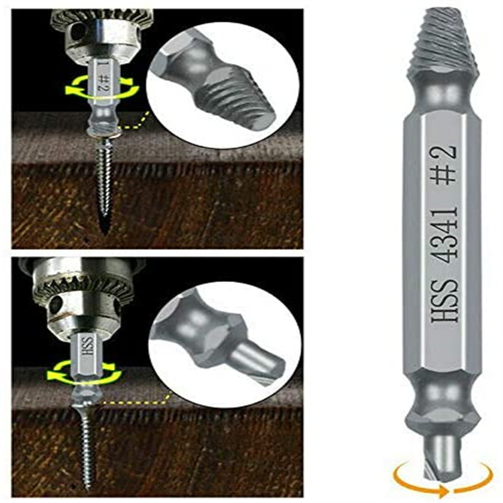Damaged Screw Extractor Set Easy Out Broken Drill Bit Remover Kit Speed ...