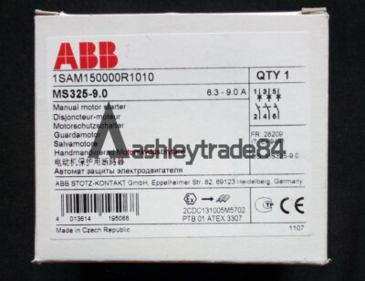 NEW 1PCS ABB MS 325-9.0,Manual Motor Starter MS325 6.3...9.0 AMP | eBay
