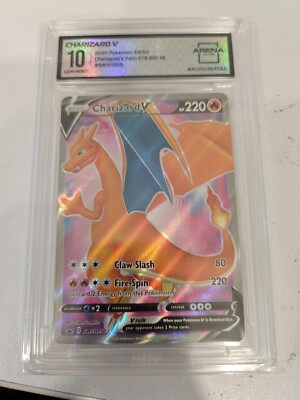 2020 Charizard V Pokemon SWSH Champion's Path #SWSH050 Full Art ACG 10 ...