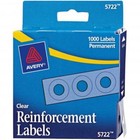 Avery Permanent Hole Reinforcement Labels, Clear, 1/4 in Diameter, 1000 ...