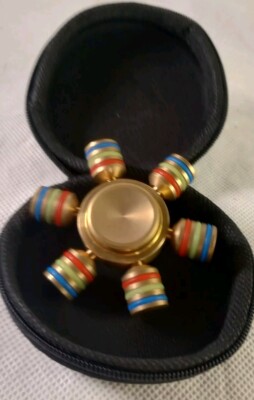 Solid Brass 6 points Stress Reliever Fidget Spinner Multicolor with ...