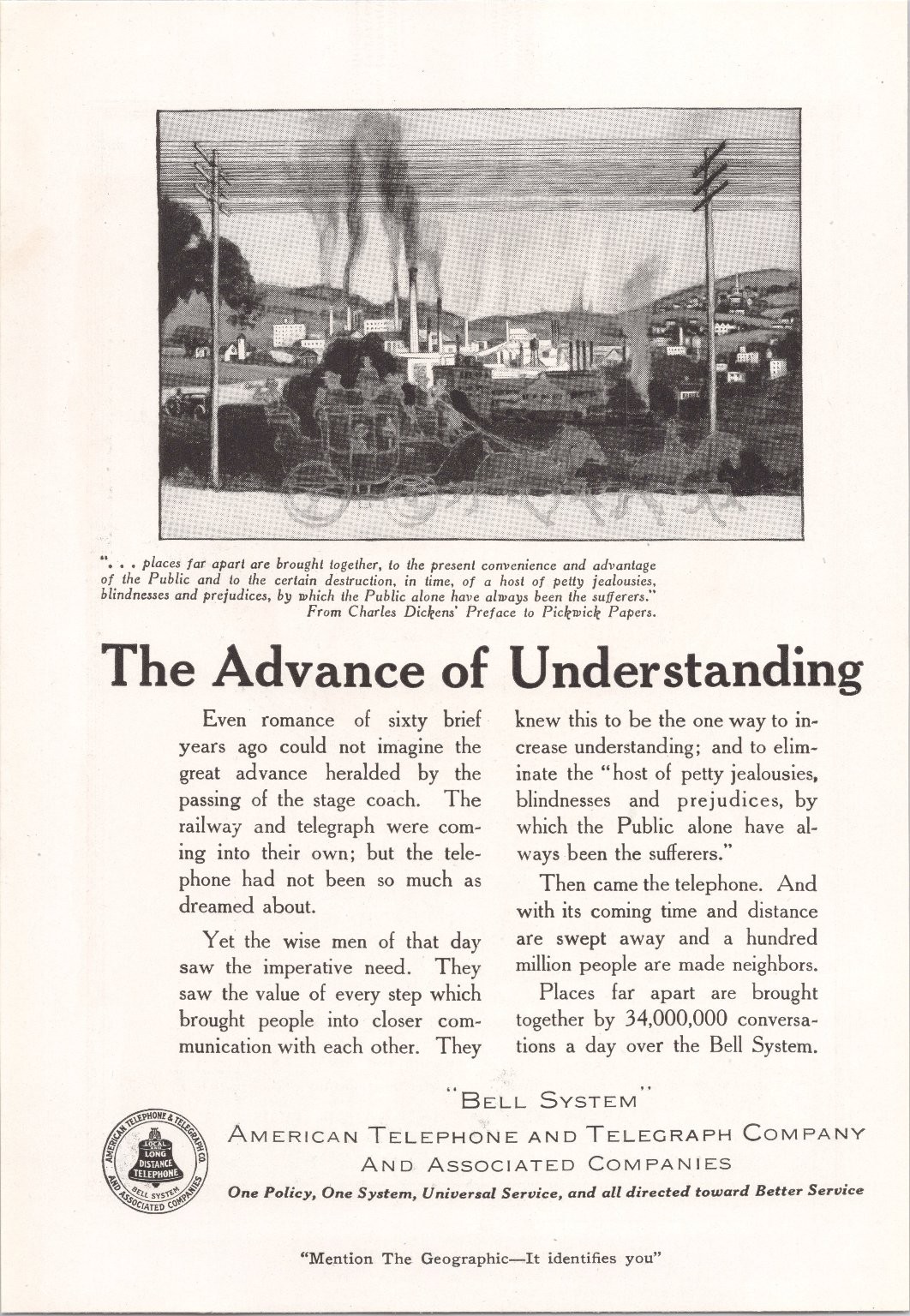 Bell System Vintage Print Ad 1920s American Telephone Telegraph | eBay
