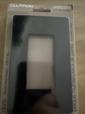 Lutron Designer Wall Plate CW-1-BL- Black - New In Box | eBay