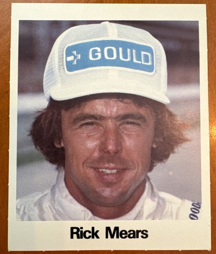 1982 Avalon Hill USAC Indy 500 Board Game Card, Rick Mears | eBay