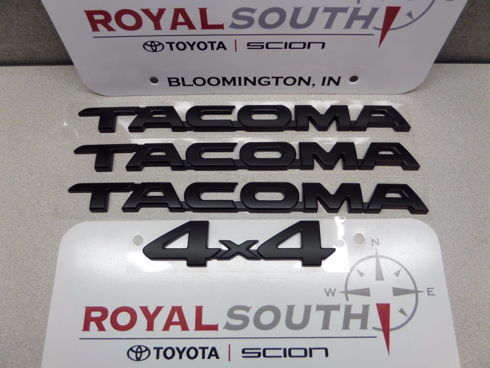 Toyota Tacoma 2005 - 2015 4 Flat Black Emblems with 4x4 Genuine OEM OE ...