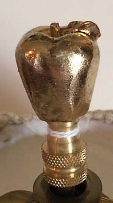 Gold Colored Metal Apple Lamp Shade Finial | eBay