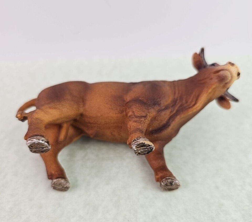 Schleich Male Brown Bull Cow Rodeo Cowboy 5.25 in Toy Animal Figure D ...