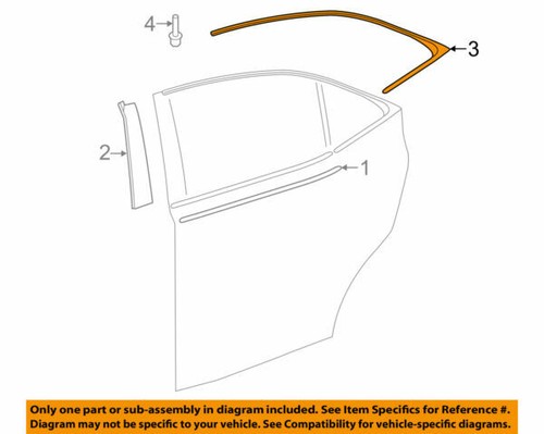 75707-53030 Toyota Moulding sub-assy, rear door window frame, rh ...
