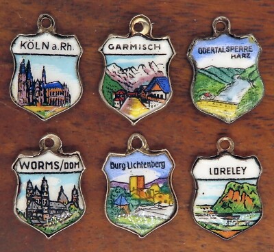Vintage silver GERMANY GERMAN BAVARIA AUSTRIA SOUVENIR TRAVEL SHIELD ...