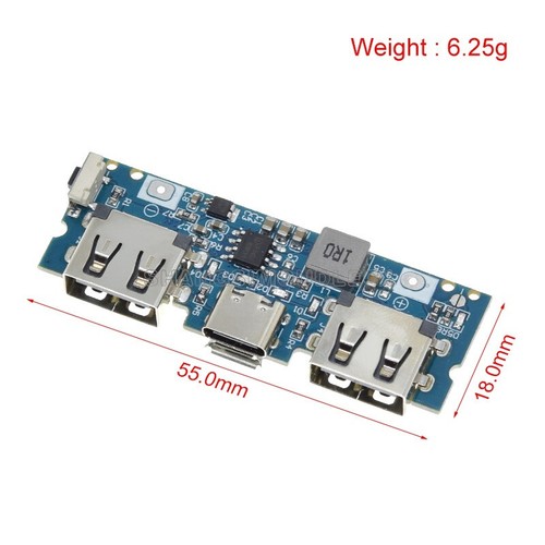 Type-C Input Dual USB Output Power Boost Module 2.4A Power Bank DIY ...