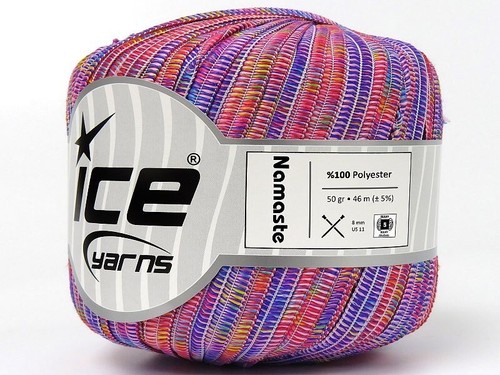 Namaste Ribbon Yarn 80350 Lilac Pink + Prism Ice Yarns Polyester 50gr ...