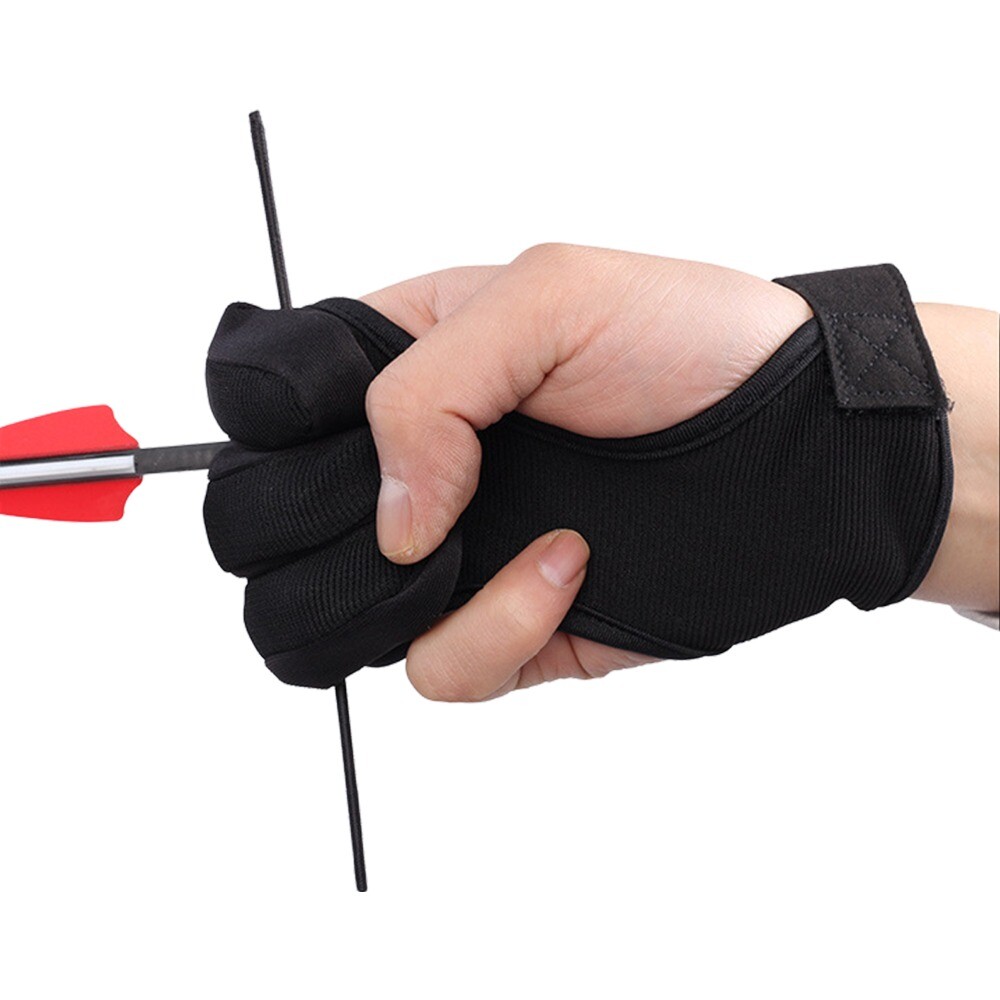 Guard Protector Recurve Bow 3 Fingers Protective Gloves Archery Finger ...