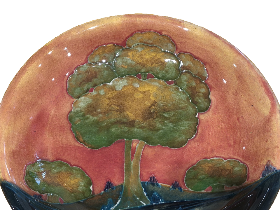 An Exceptional Wm Moorcroft Eventide Pattern Display Plate. C1926 ...