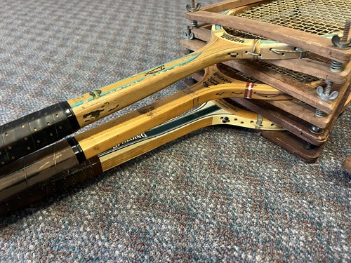 VINTAGE TENNIS RACQUETS LOT wall art man cave decor Restaurant racket ...