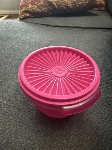 VTG Tupperware Small Container Bowl & Starburst Lid Electric Purple ...
