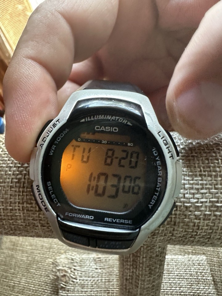 CASIO Illuminator 3468 WS-1000H 60 Lap Quartz Digital Watch | eBay