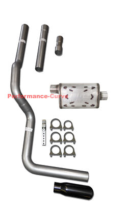 Mandrel Performance Exhaust w/ Flow Chaser Muffler Fits 88-01 Dodge Ram ...