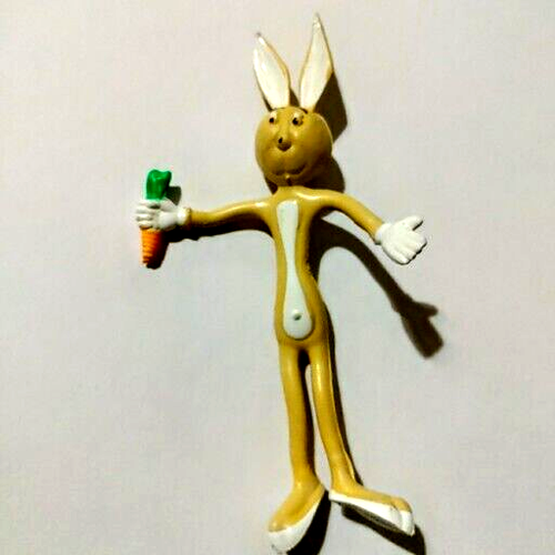 Vintage Bendable Bendy Wire Rubber Yellow Rabbit Bunny Easter With ...