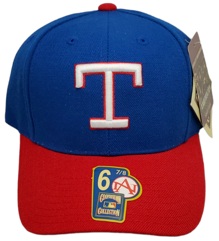 Vintage Texas Rangers 1975 Logo Fitted Hat Cooperstown Collection | eBay
