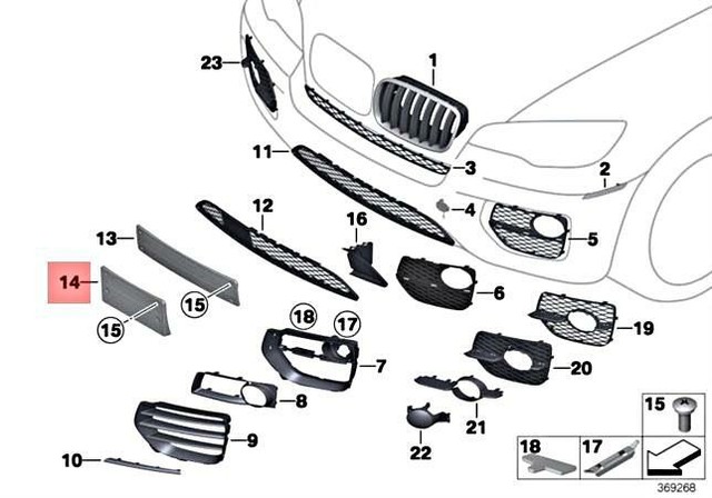 BMW X6 Front License Plate Holder Bracket Base OEM E71 2008 - 2014 for ...