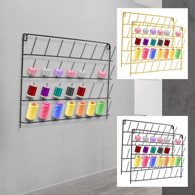 Wall Thread Holder 32 Spools Thread Rack Wall Mounted Embroidery Spool ...
