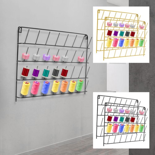 Wall Thread Holder 32 Spools Thread Rack Wall Mounted Embroidery Spool ...