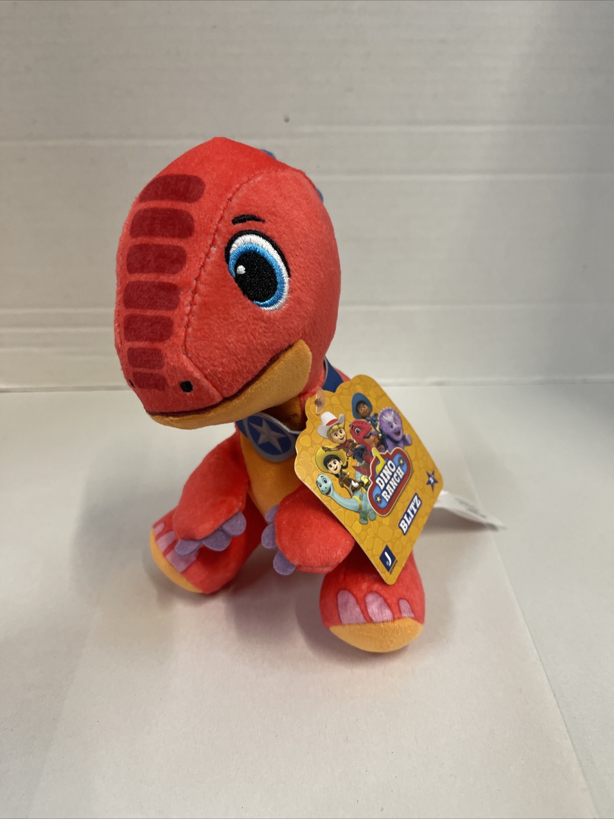 New Dino Ranch Blitz The Red Raptor Dinosaur 6" Mini Plush Stuffed ...