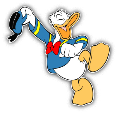 Donald Duck Dance Cartoon Car Bumper Sticker Decal 5''x 5'' | eBay