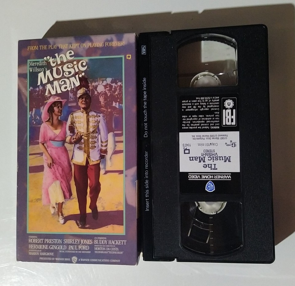 "The Music Man" VHS Robert Preston Shirley Jones Buddy Hackett Musical ...