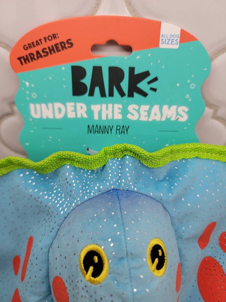 Bark - Under The Seams ‘Manny Ray’ Dog Toy - For All Sizes - Brand New ...