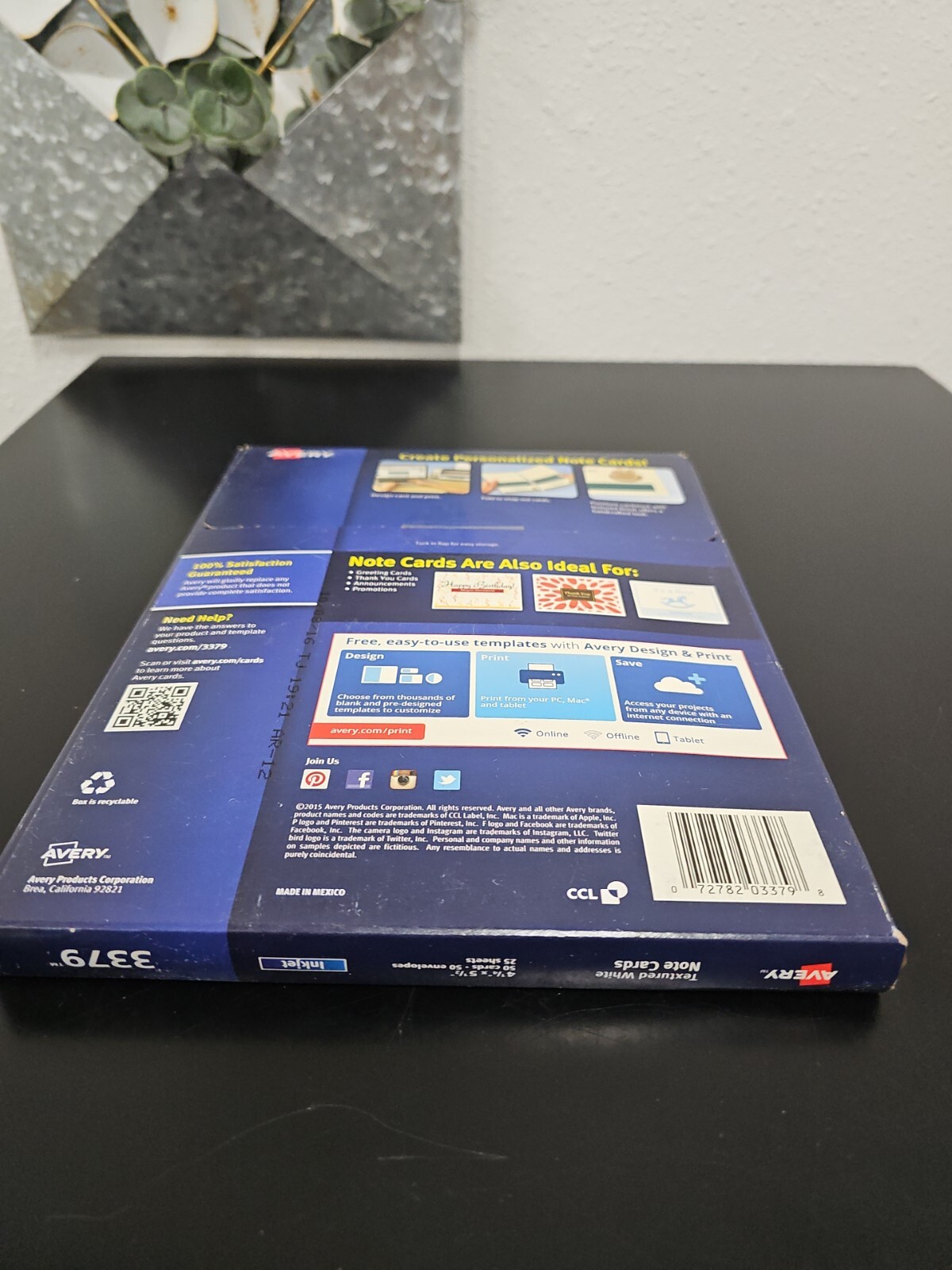 3379 Avery Matt White Note Cards Textured Heavyweight Ink Jet 50ct ...