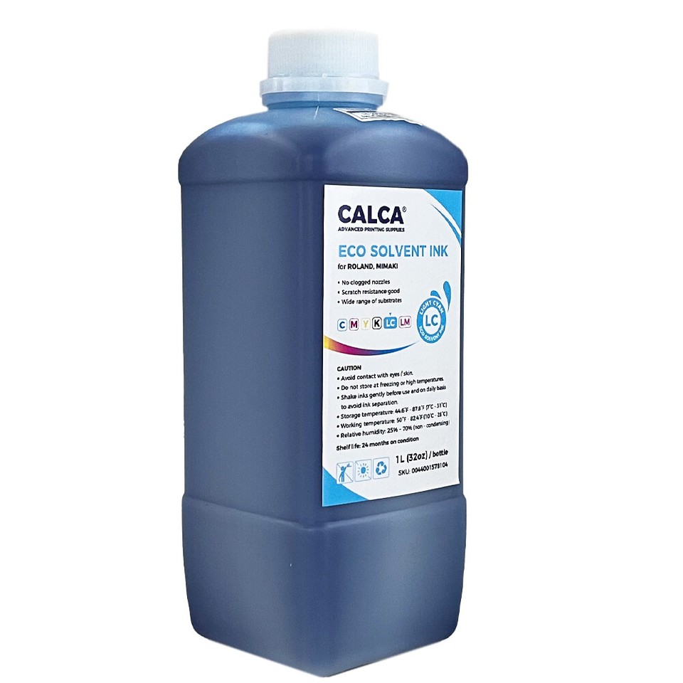 US Stock 1L/Color Calca Compatible Roland ECO Solvent Ink CMYKLCLM ...