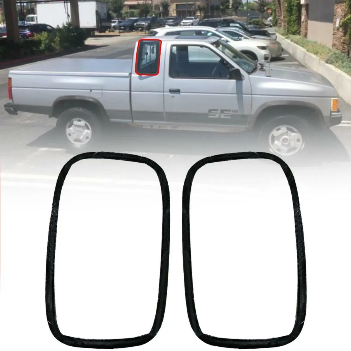 SIDE WINDOW CAB WEATHERSTRIP RUBBER SEAL FOR 89-97 NISSAN HARDBODY D21 ...