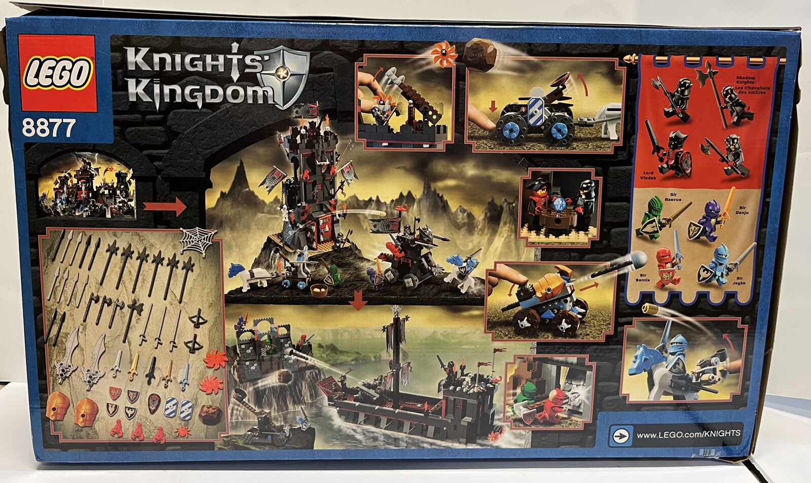 New Lego 8877 Knight's Kingdom "Vladek's Dark Fortress" 967 pcs 2005 ...