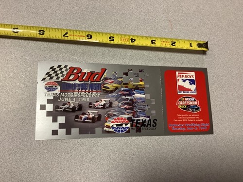 1998 Texas Motor Speedway full admission ticket, qualifying night June ...